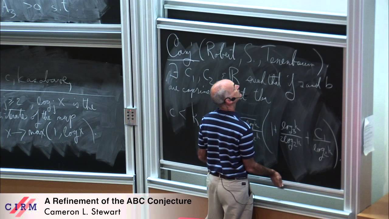 Cameron L. Stewart: A refinement of the abc conjecture - YouTube