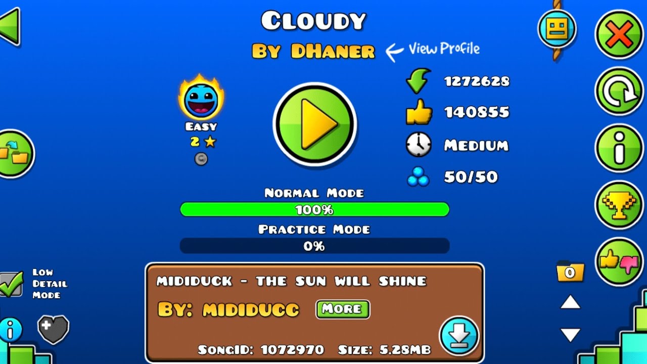 прохожу уровень из GD под названием CLOUDY! - YouTube