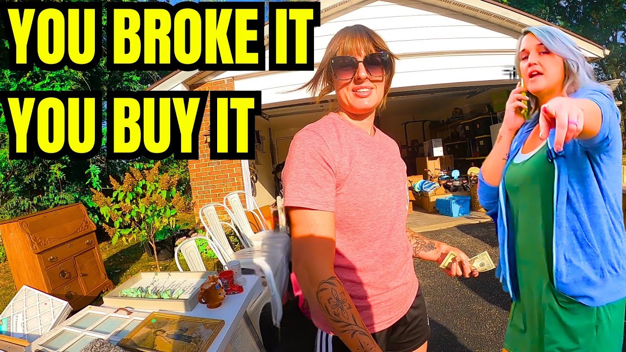 EMBARASSING YARD SALE MOMENT CAUGHT ON CAMERA - YouTube