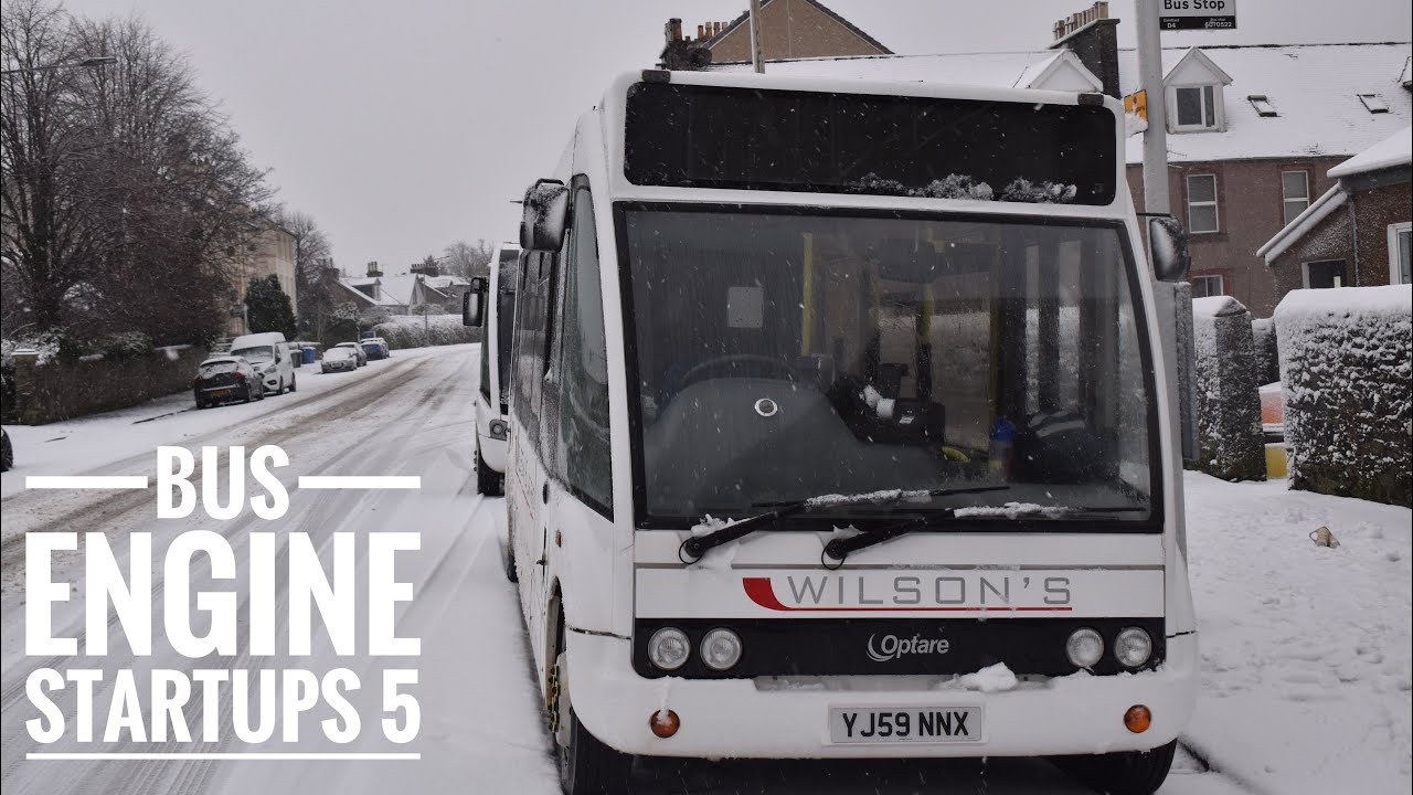 Bus engine startups 5 - YouTube