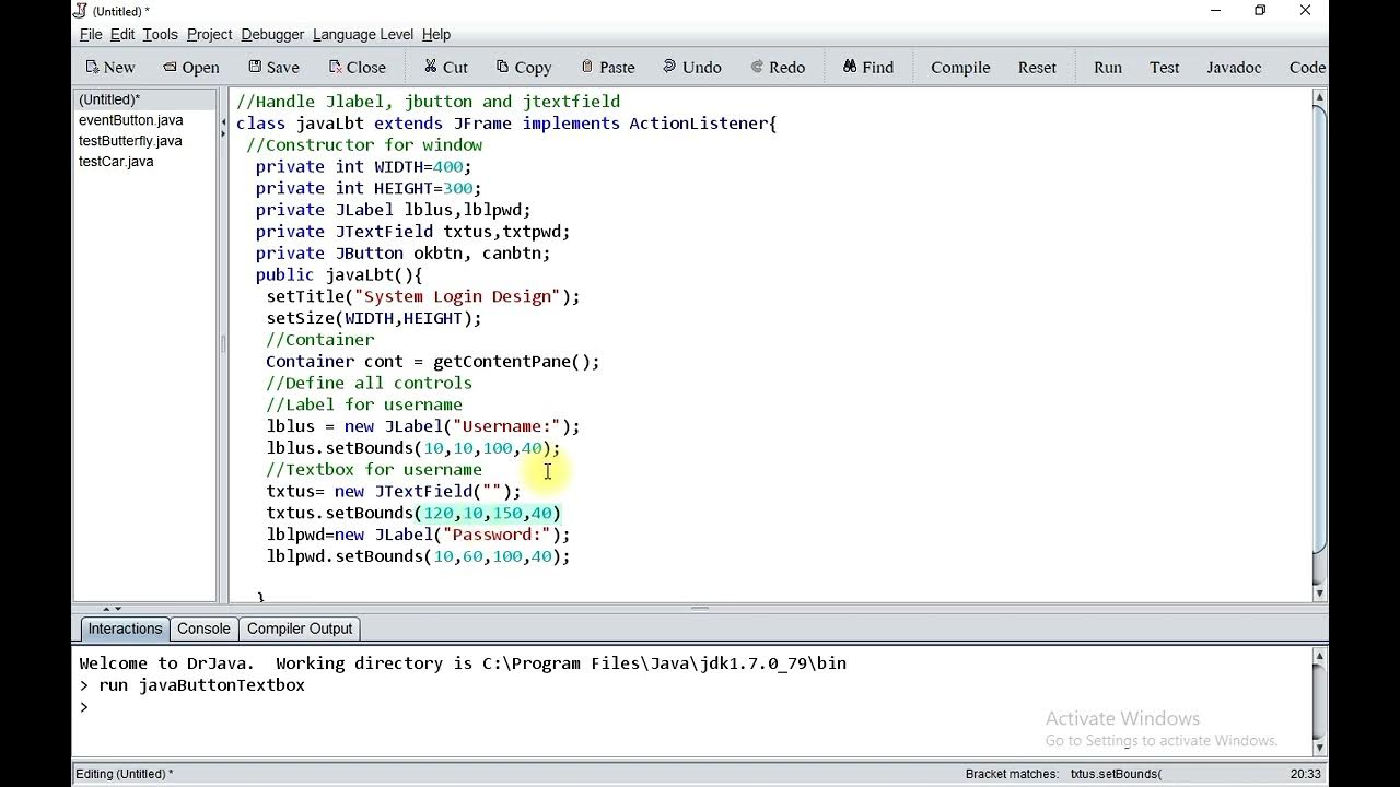 JAVA AND ANDROID - HANDLE BUTTON, TEXTBOX AD LABEL BY BRAINSTORMCOLLEGE ...