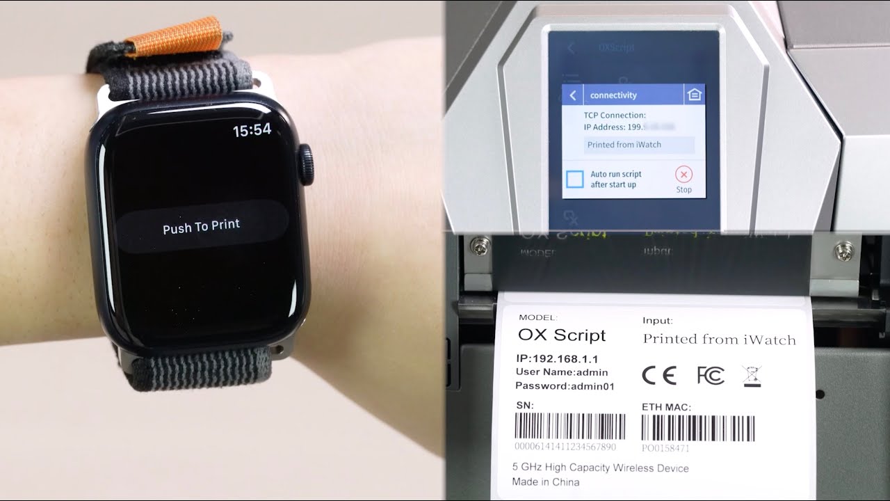 Barcode printing from phone, tablet, pc and smart watches: POSTEK OX ...