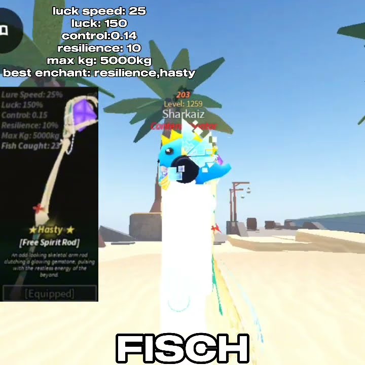 Free spirit rod showcase [fisch] #roblox #fyp #fisch #capcut - YouTube