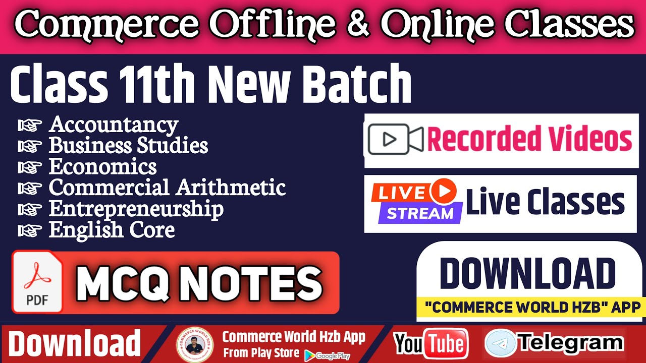 Commerce Class 11th Online New Batch Start | Commerce Online Classes in Jharkhand | Commerce ...
