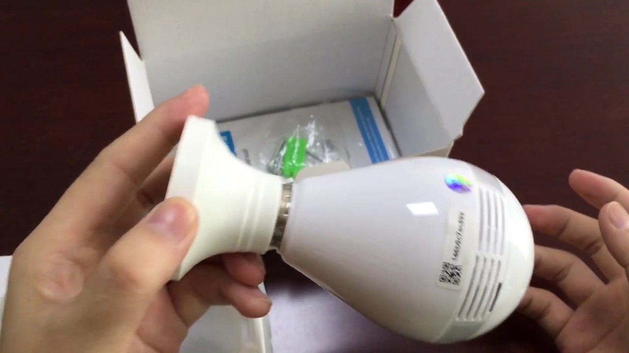 360° invisible panoramic cloud bulb light hidden camera - YouTube