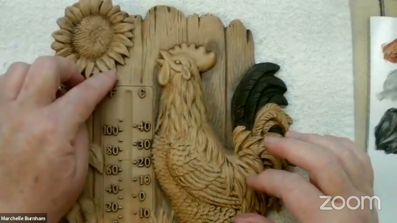 Rooster Thermometer created with Paint Stiks - YouTube