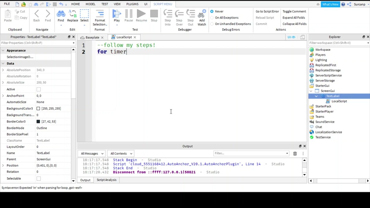 Roblox Tutorial Timer Script Youtube