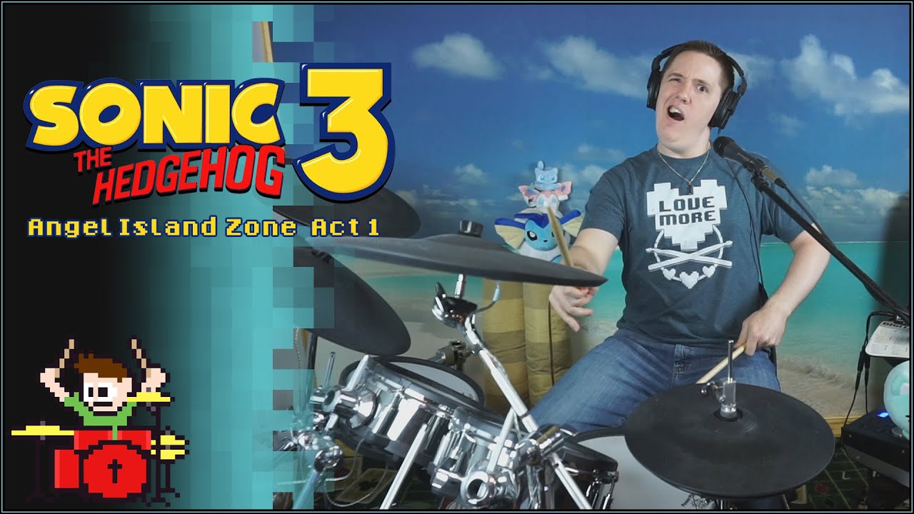 Sonic 3 - Angel Island Zone Act 1 On Drums! - YouTube