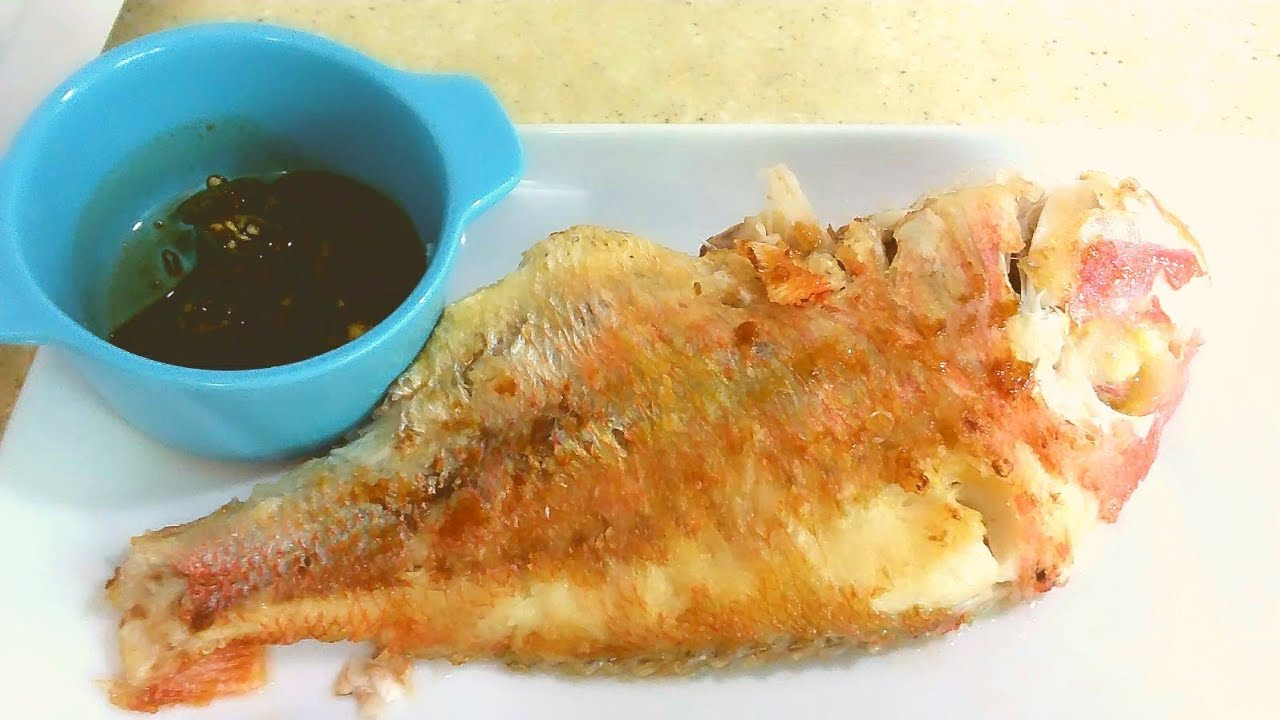 Pritong Isdang Maya Maya (Fried Red Snapper Fish With Sauce) By Global ...