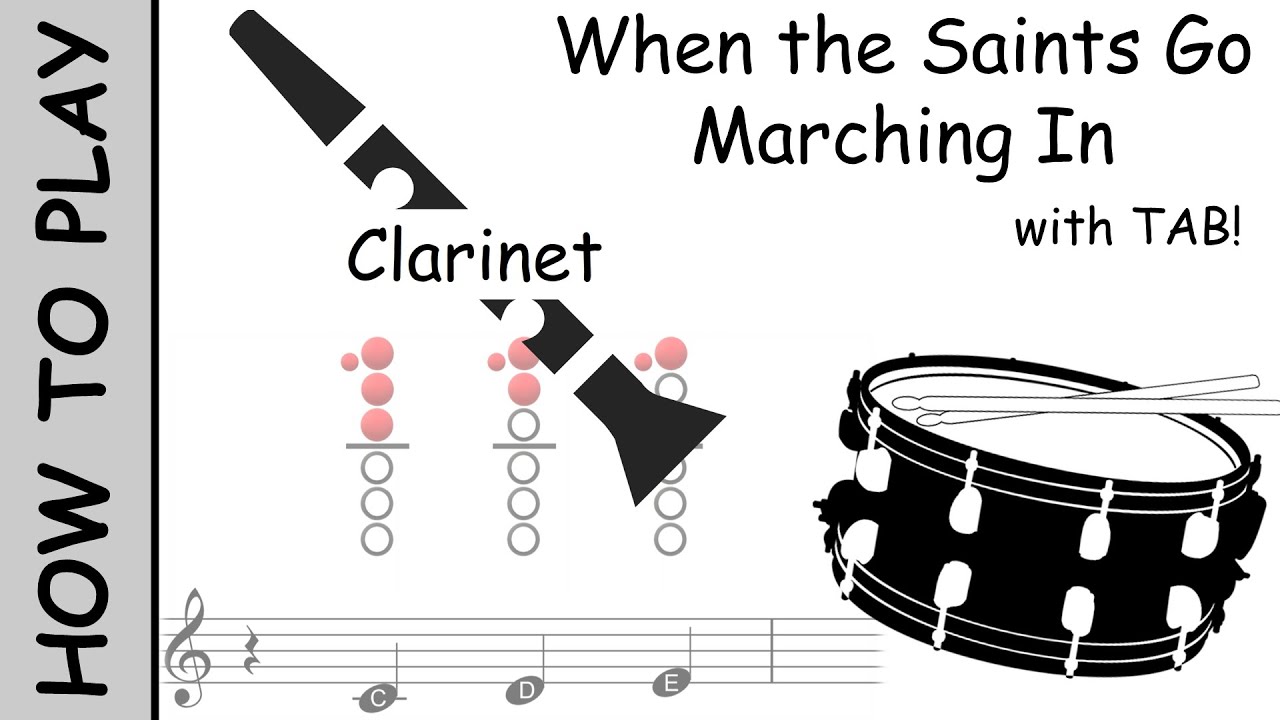 How to play When the Saints Go Marching In on Clarinet | Sheet Music ...