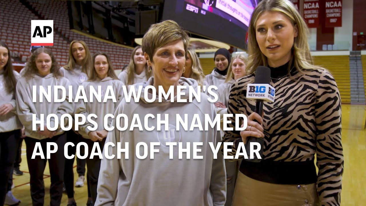 Indiana women's basketball team surprises coach Teri Moren with AP ...