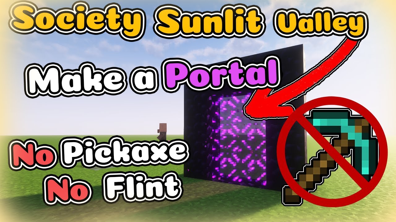 How to make a Nether Portal Only using a Bucket and Trapdoor in ...