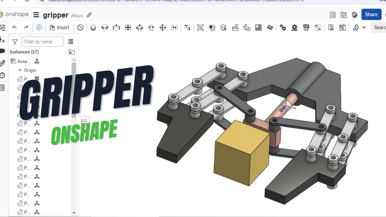 Gripper Onshape - YouTube