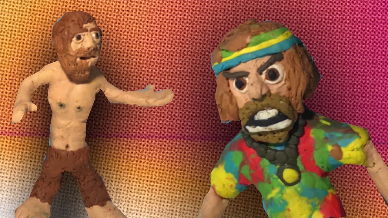 Hippy VS Caveman || claymation by Toasty || - YouTube