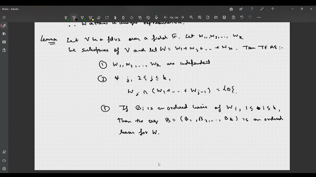 DIRECT SUM DECOMPOSITION OF VECTOR SPACES - YouTube
