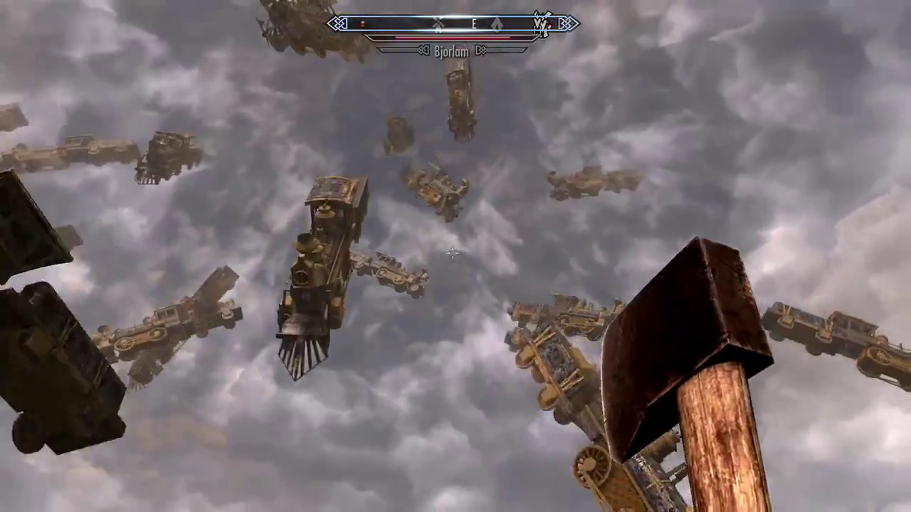 The Elder Scrolls V: Skyrim Special Edition: Funny Train Mod - YouTube
