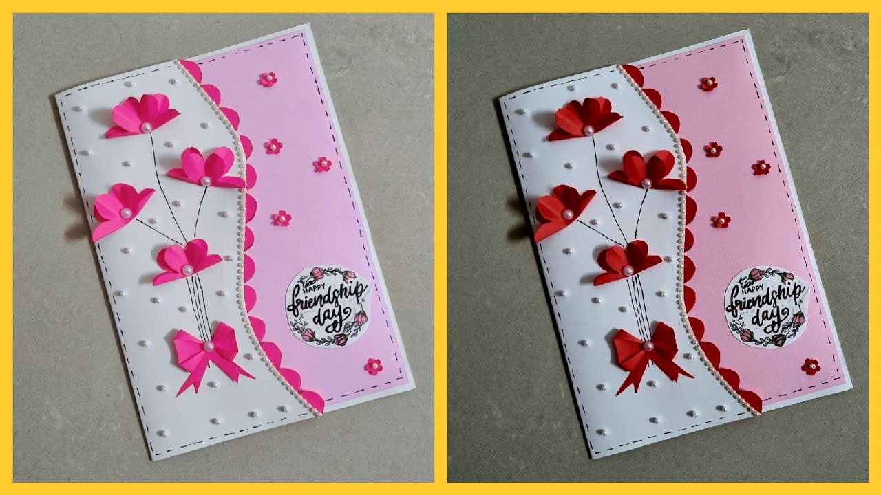 Friendship day card|| How to make greeting card for Best friend||DIY ...