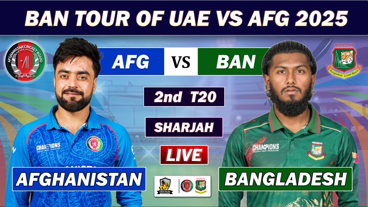 BANGLADESH vs AFGHANISTAN 2nd T20 MATCH LIVE COMMENTARY | BAN vs AFG ...