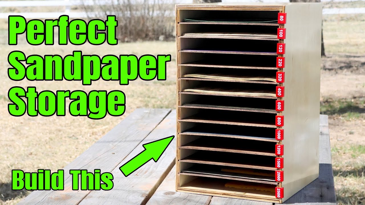 Organize Your Sandpaper! DIY Storage Cabinet Build - YouTube