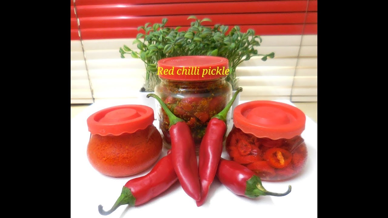 Red chilli pepper pickle /instant red chilli pickle - YouTube