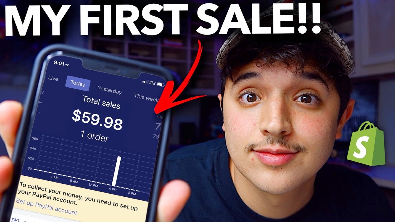 How To Make Your First Sale Online! (Shopify Dropshipping for Beginners ...