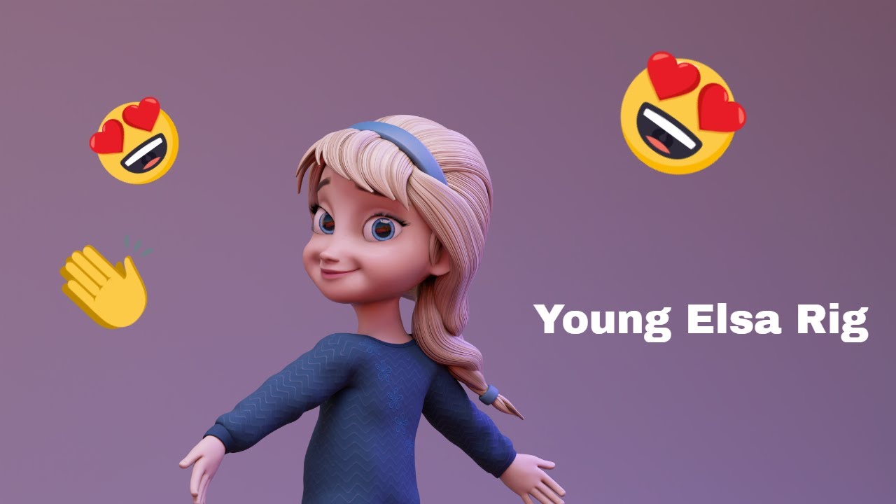 Young Elsa - Rig Demo - YouTube