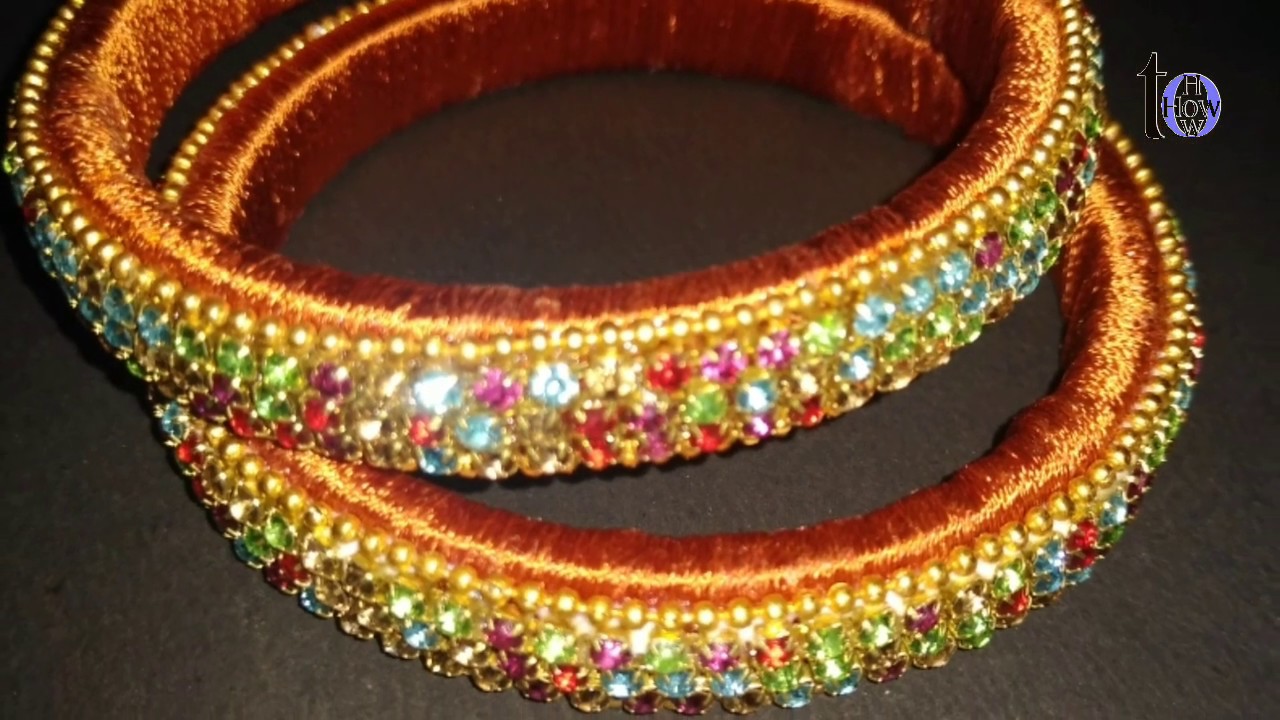 How to make silk thread bangles latest design - YouTube