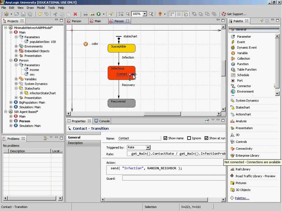 Discrete Inter agent Dynamics, Messaging Nugget 5introduce receiving and send message and show ...