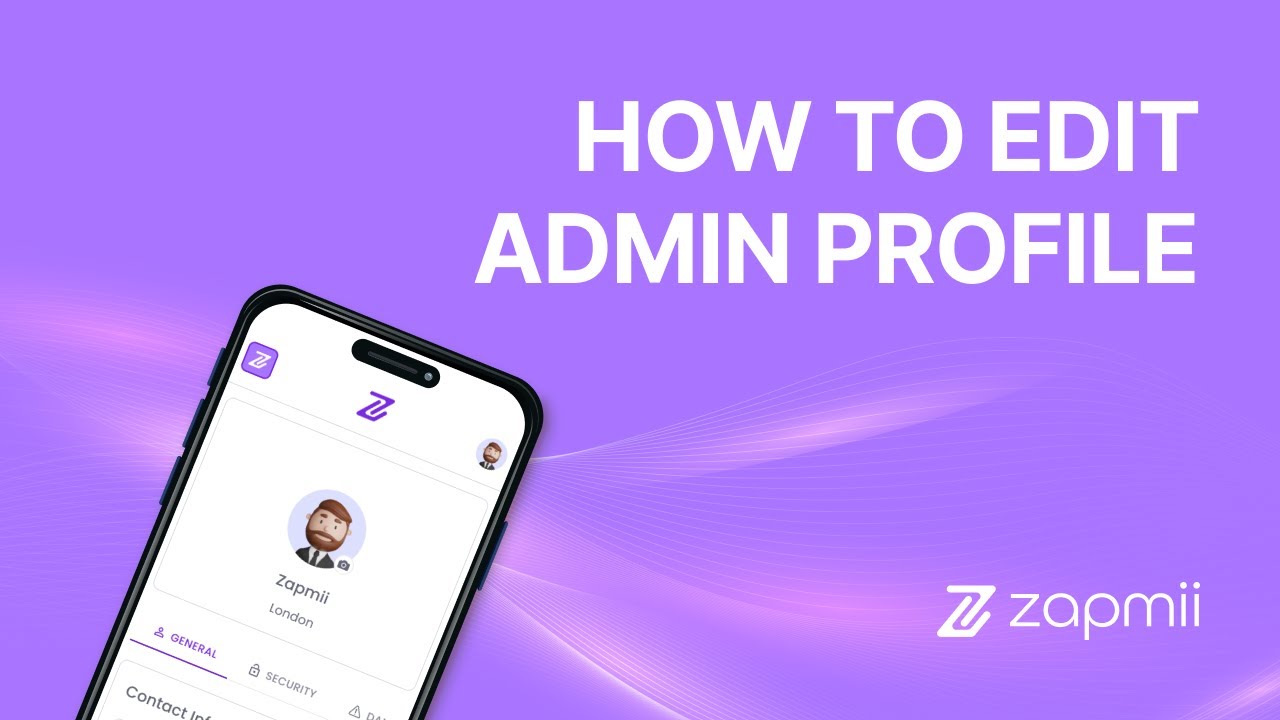 Zapmii Tutorial | Editing Your Admin Profile | Customize with Ease ...