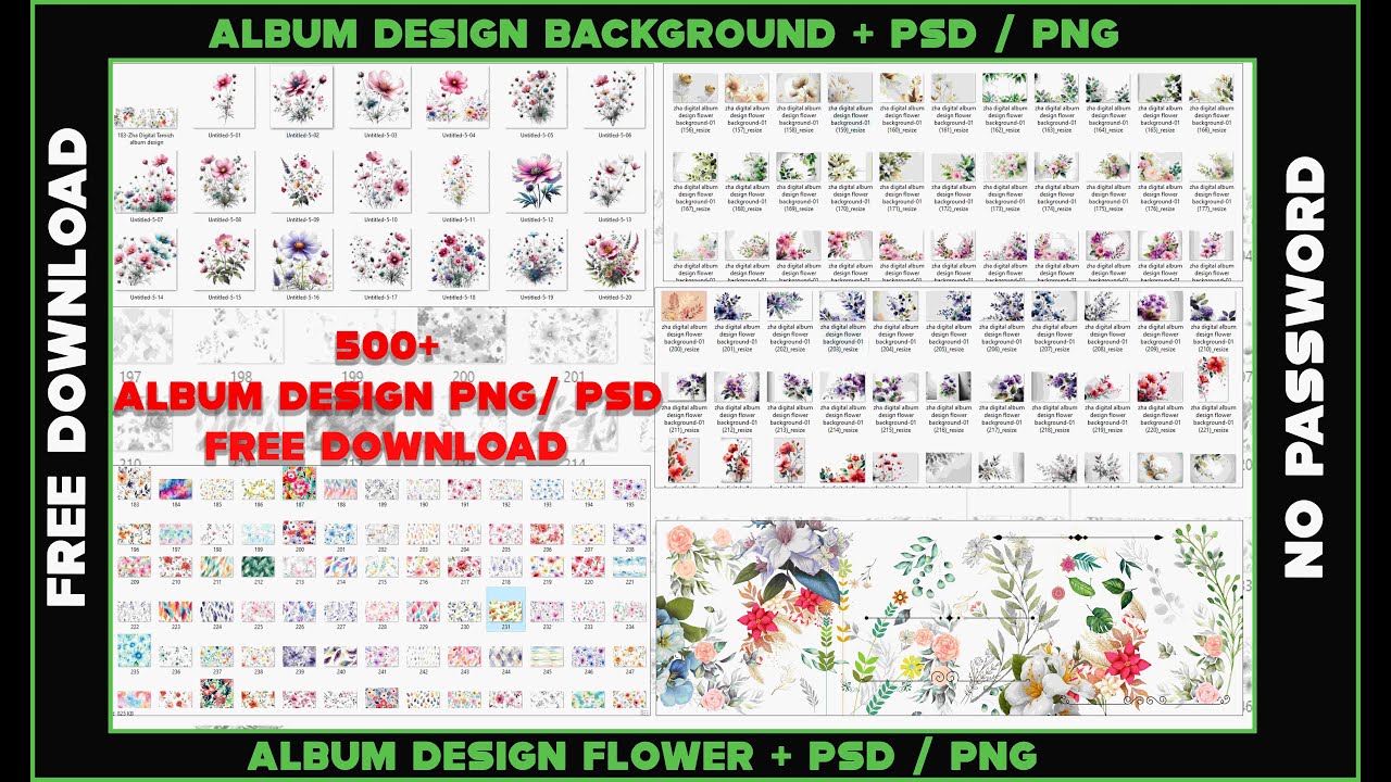 free download album design background flower || album design flower ...