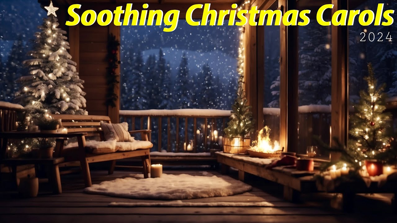 Relaxing Christmas Carols for Sleep | Crackling Fireplace | Slumber ...