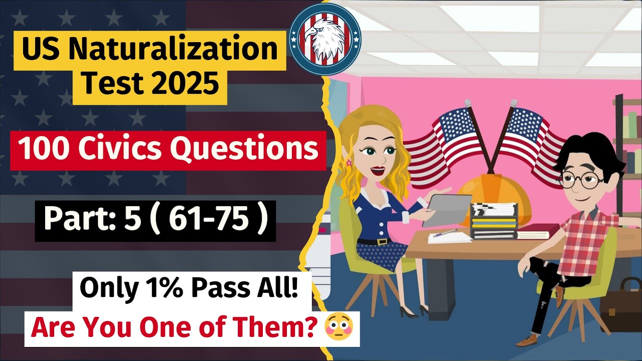 100 Civics Questions | US Naturalization Test 2025 | Part 5 | Questions ...