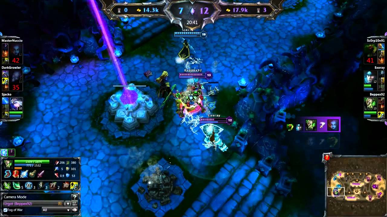 League of Legends Urgo triple kill - YouTube