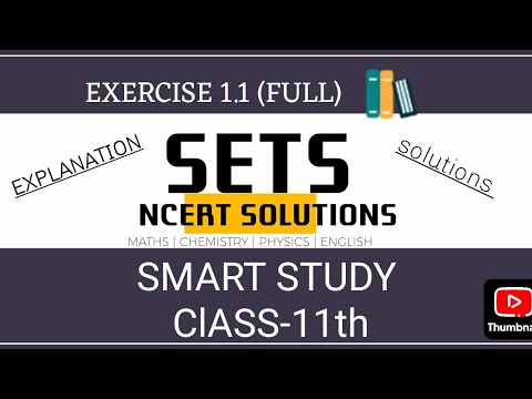 Class 11th Sets NCERT.Ex.1.1 - YouTube