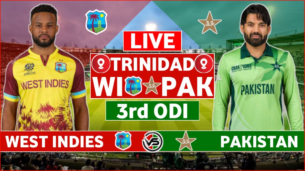 West Indies vs Pakistan 3rd ODI Live Cricket Commentary | WI vs PAK 3rd ...