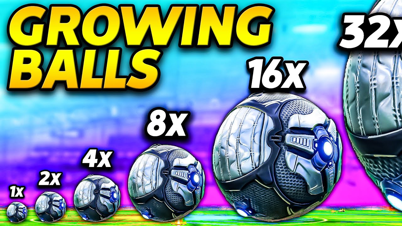 Rocket League but, every time you score the ball GROWS - YouTube