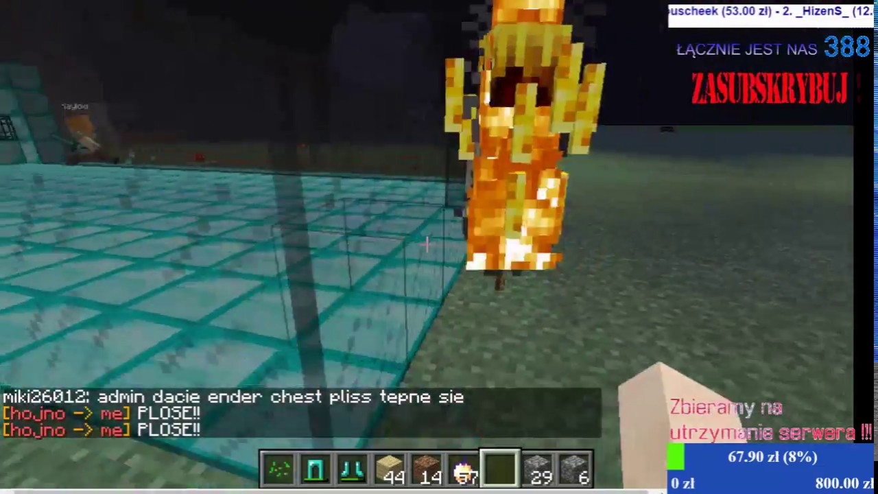 Minecraft . ZAPRASZAMY NA SERWER !!! pomóżcie wbic 400 subów - YouTube