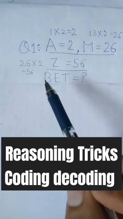 Reasoning tricks Coding decoding ⭐ - YouTube