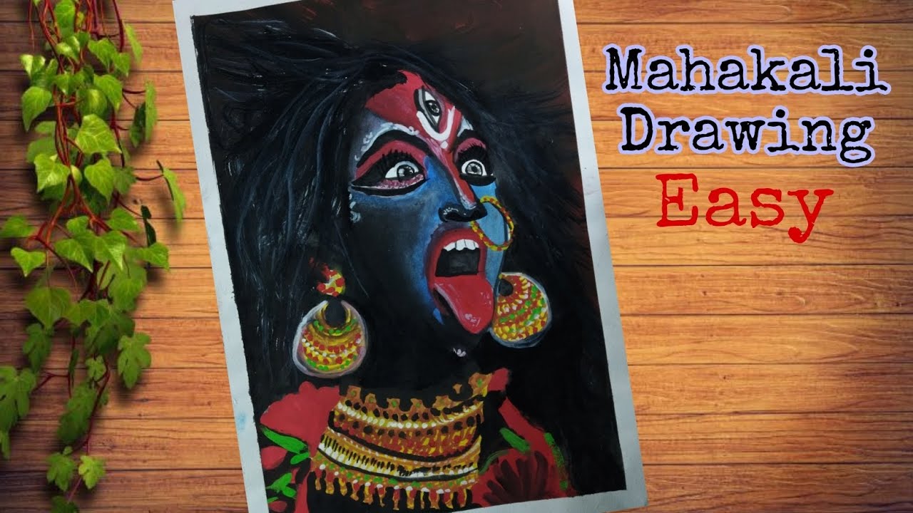 Mahakali easy drawing with water colour / New drawing video 🙏🙏 - YouTube