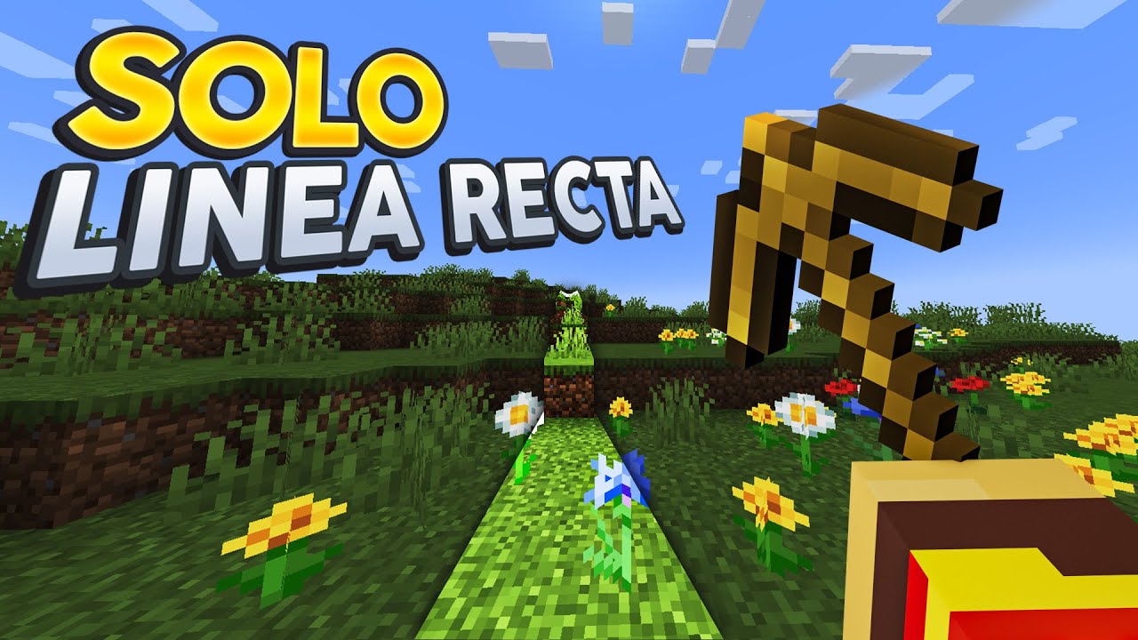 Minecraft, Pero Solo Puedo Andar En Línea Recta - YouTube