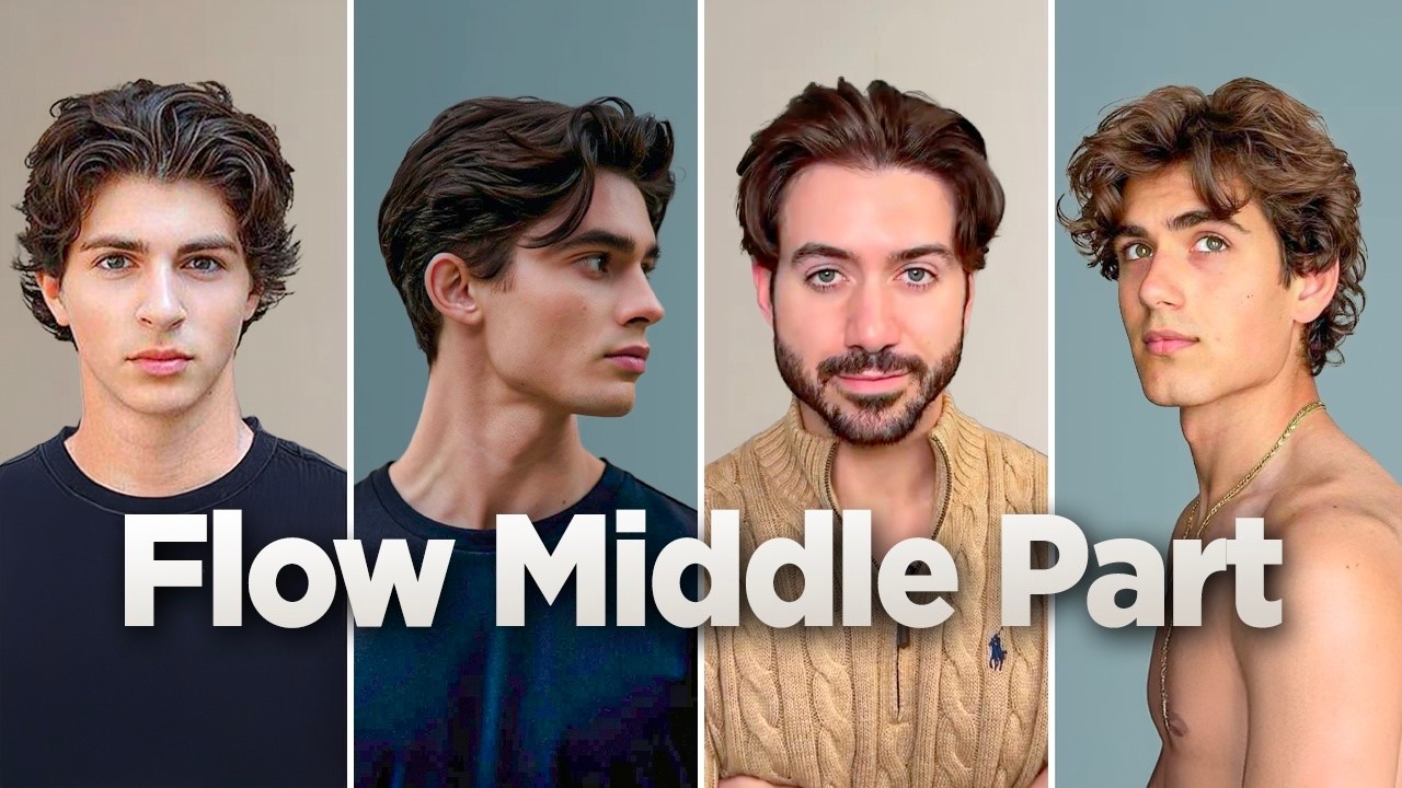 how to get Flow Middle Part Hairstyle *Month-By-Month Process* - YouTube