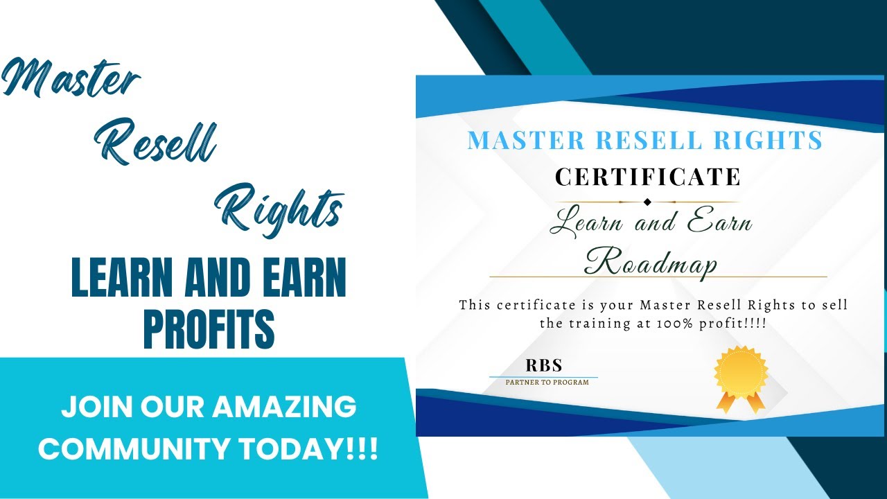 Master Resell Rights "Learn and Earn Profits" - YouTube