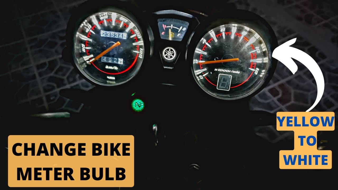Bike Speedometer Light Change | bike speedometer led bulb | Yamaha YBR ...