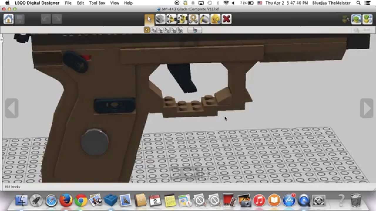 Custom Lego Gun MOC: MP-443 Grach - YouTube