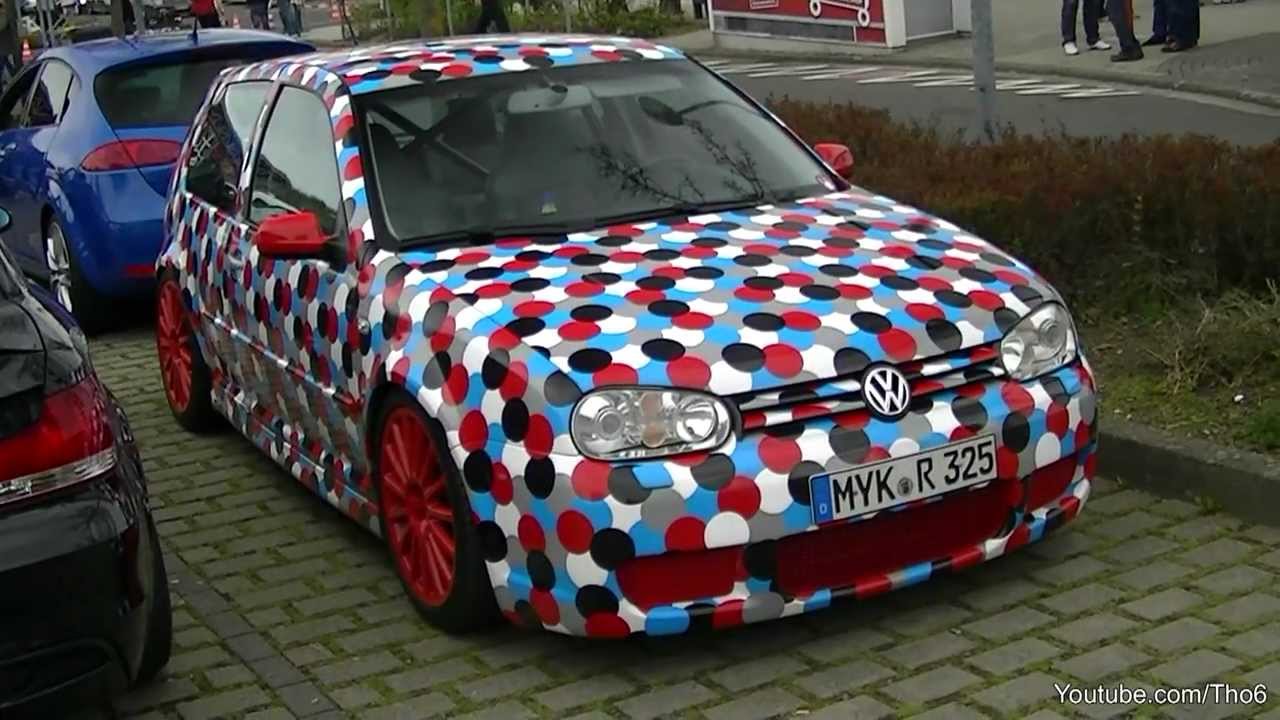 Epic Volkswagen Golf R32 with Unique Wrap - YouTube