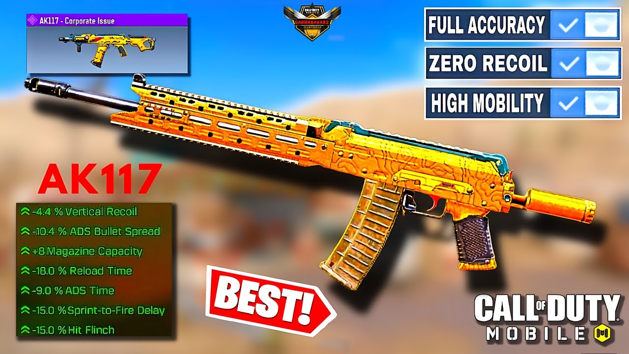 BEST AK117 Gunsmith codm // No Recoil + Fast ADS // AK117 Attachments ...