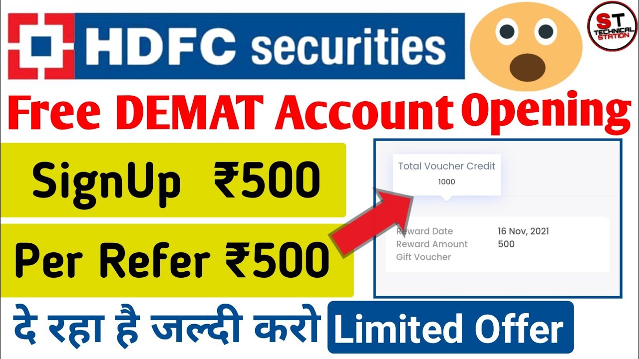 HDFC Securities Demat Account Opening|Signup₹500&Per Refer ₹500|HDFC ...