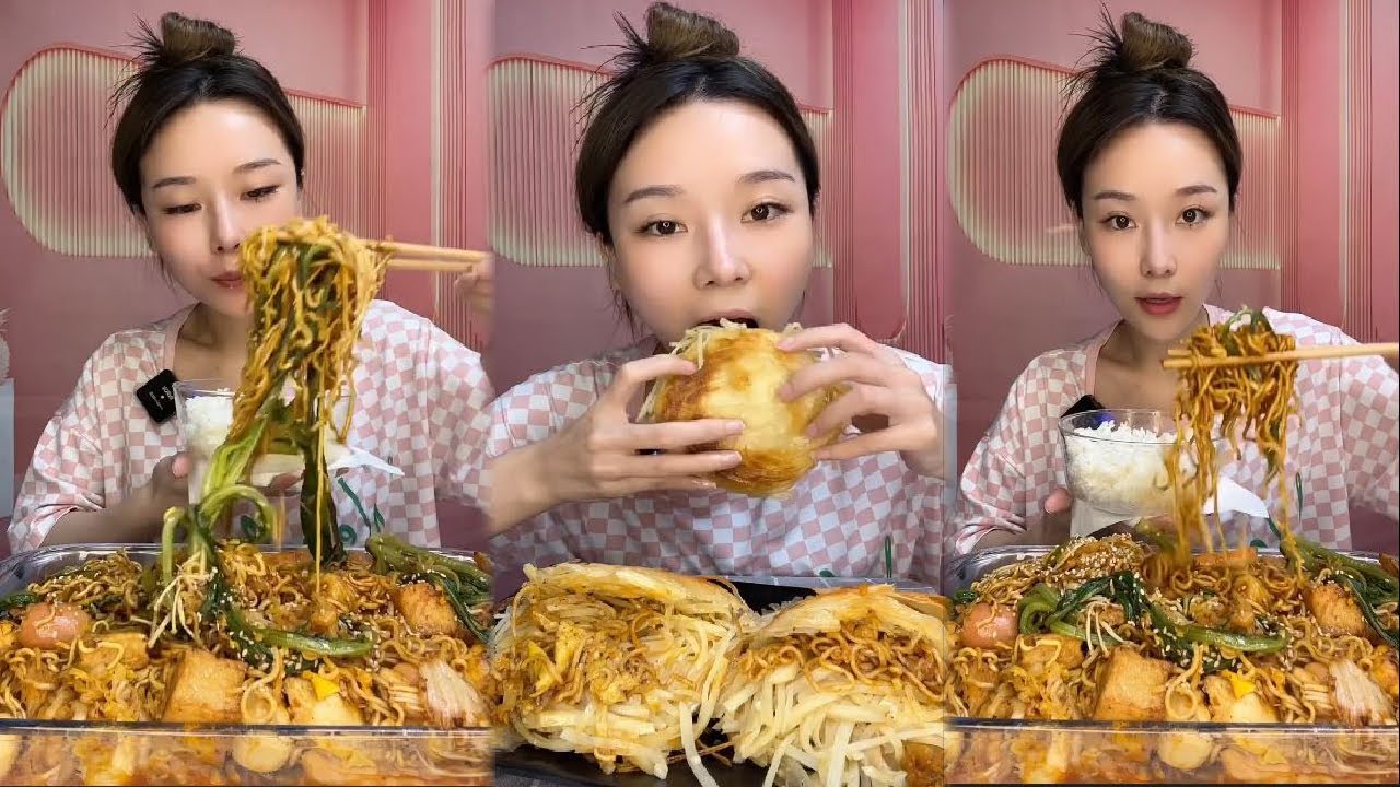 Mukbang Food | Eating Spicy Hot Pot, layer cake fried - YouTube