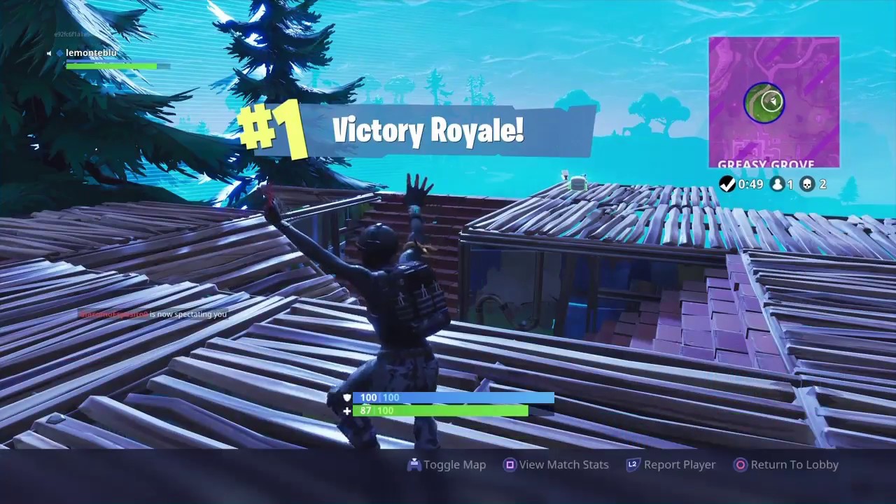 Getting my first Victory Royal with a Port-A-Fort Fortnite - YouTube