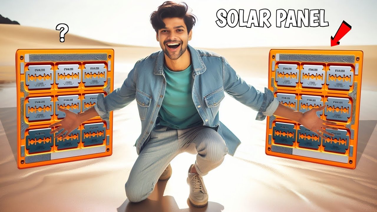 क्या रेजर ब्लेड का ये सोलर काम करेगा | blade solar panel real or fake ...